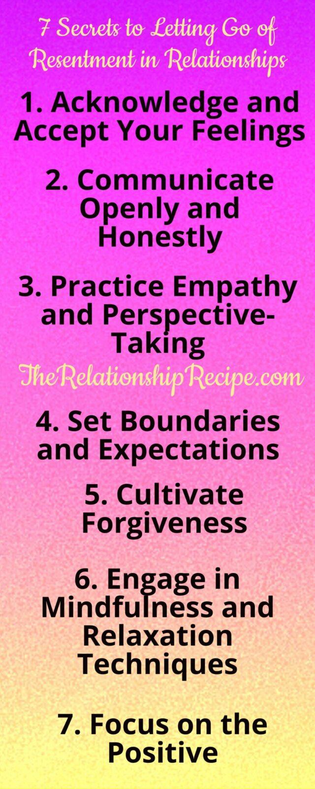 7 Secrets To Letting Go Of Resentment In Relationships